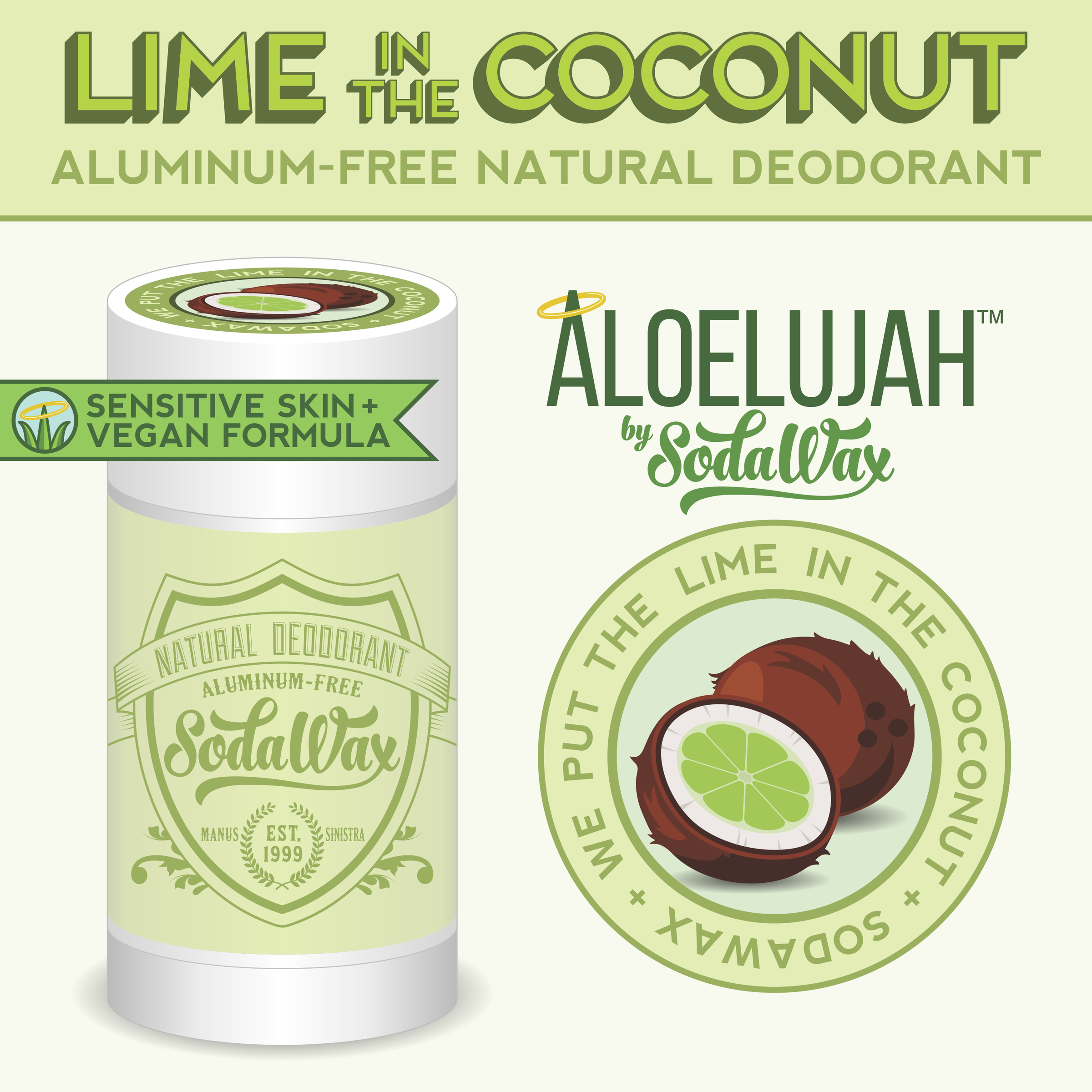 Lime in the Coconut Deodorant | SodaWax Natural Products